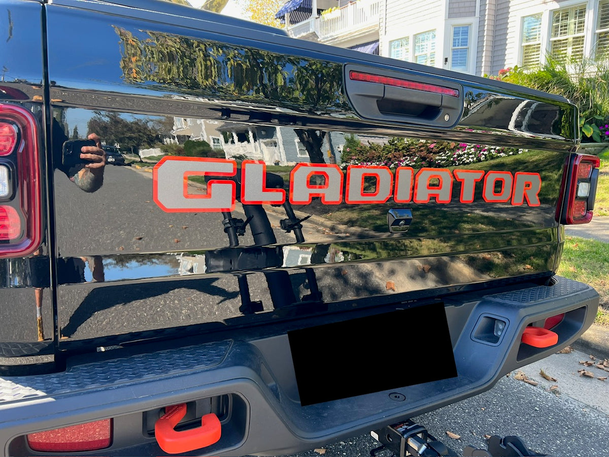 Mojave Jeep Gladiator Tailgate Badging Kit - Custom Painted - Color Ma ...